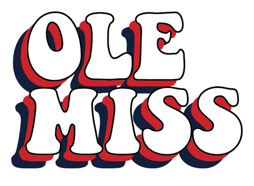 Ole Miss Bubble Letter sticker | Lkbstickersss