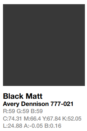 Avery 777-021 Black Matt | Eurovinil,SAEurovinil,SA
