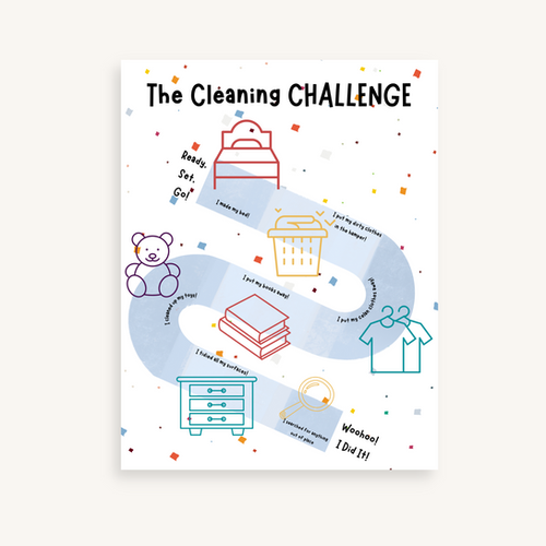 Printable "Cleaning Challenge" Kids Bedroom Cleaning Checklist ...