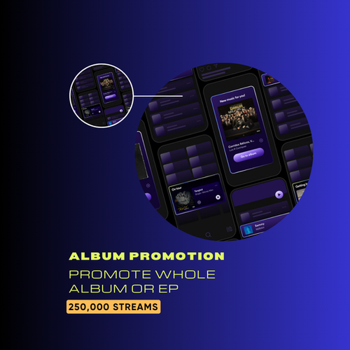 Buy 250,000 Spotify Album Promotion Streams | Album Growth on Spotify