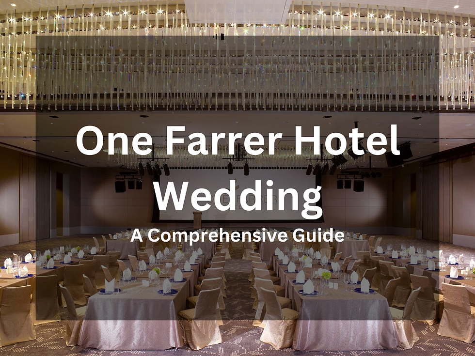 One Farrer Hotel Wedding - All You Need to Know (2025 Updated!)