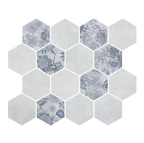Botanicals Freya 3" Hexagon Tile Mosaic - Matte Finish for Wall & Floor