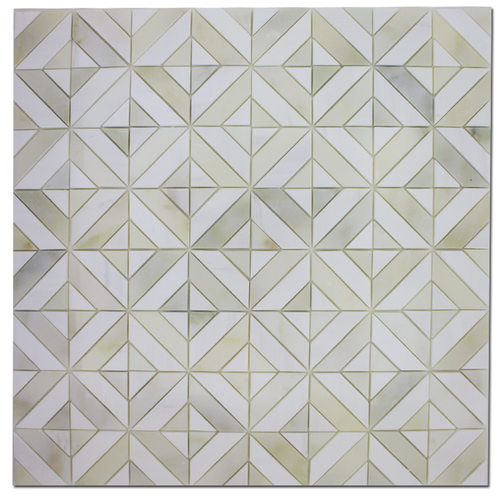 Matrix Bianco Venato Dolomite + Calacatta Polished Mosaic | Tile ...