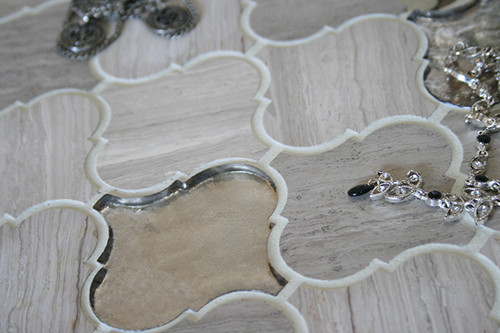 Sydney Cove Greystone & Bronze Glass Blend Arabesque | Tile & Stone Trading