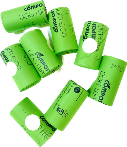 Compost-a-pak Pet Waste bag 8 rolls (120 bags) | Thanks Hooman