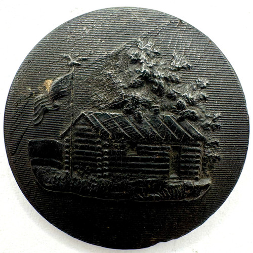 PC 164 | Pressed Horn Harrison Log Cabin Campaign Coat Button ...