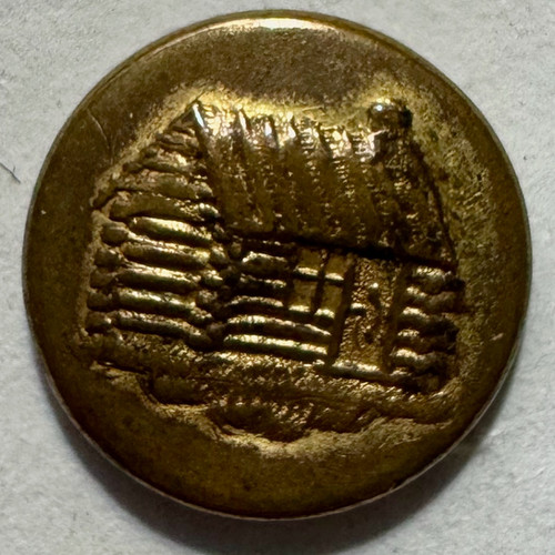 PC 144Av | Harrison Log Cabin Campaign Cuff Button | CivilWarButtons.com