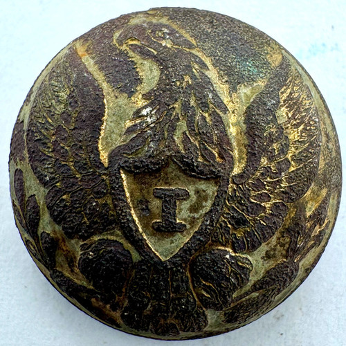 GI 85 | Infantry Eagle "I" Button, rare JC Fuller backmark ...