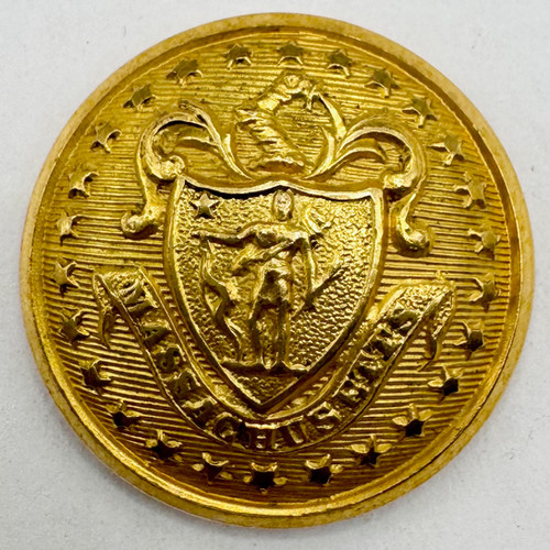 MS 30 | Massachusetts 2pc Coat Button; Robinson | CivilWarButtons.com