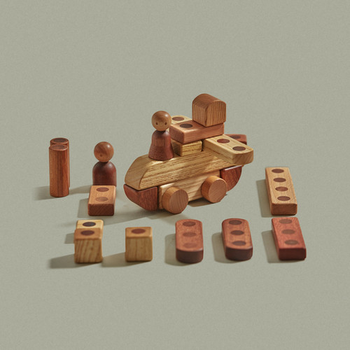 Magnetic Wooden Cars and Blocks | NORITER PROJECT