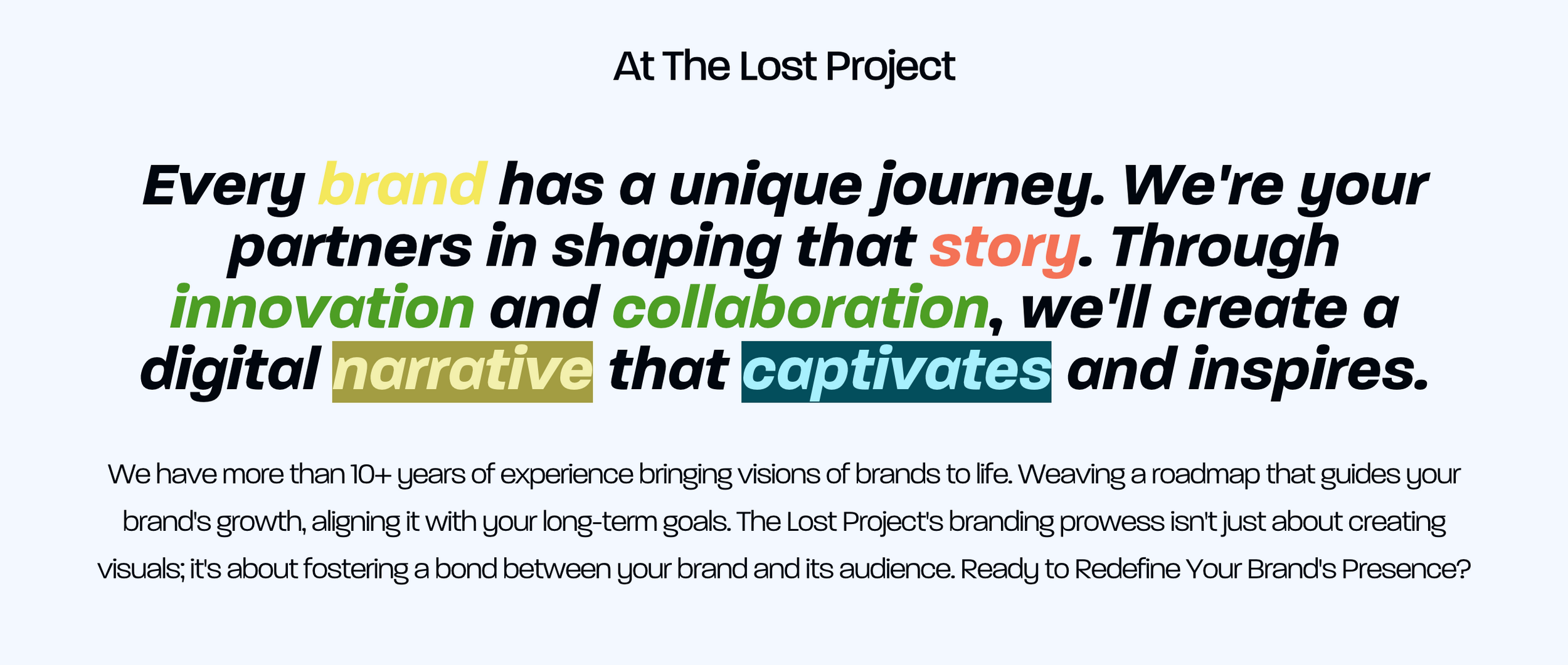 Branding & Packaging | The Lost Project