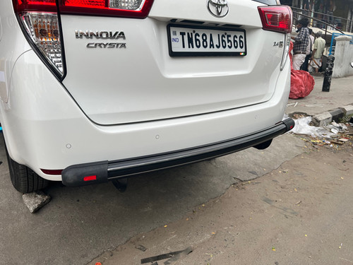 Innova Crysta Rear bumper guards heavy duty black Gear X | purplekart.in