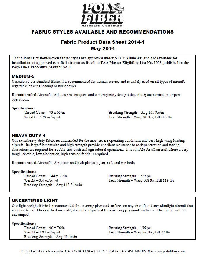 Consolidated Aircraft Coatings | Fabrics, Tapes, & More