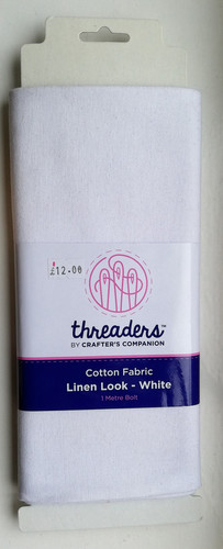 Threaders - White Linen Look Cotton Fabric | Cheshire Crafts