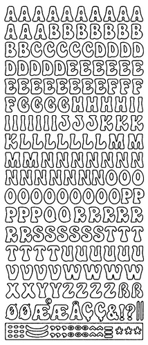 Uppercase Alphabet Peel Off Stickers | Cheshire Crafts