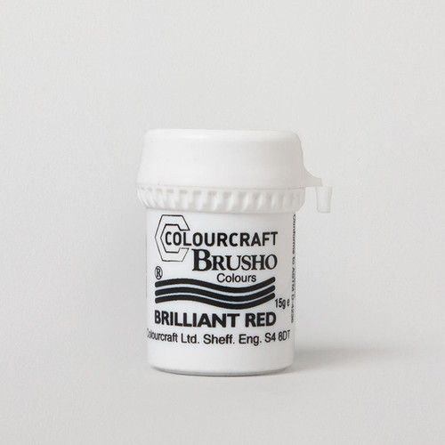 Brusho Crystal Colour Brilliant Red 15g Pot | Cheshire Crafts