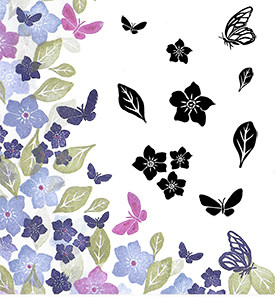 Card-io Forget Me Not Majestix Clear Peg Stamp Set | Cheshire Crafts