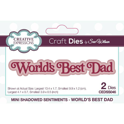 Creative Expressions World's Best Dad Craft Die Set | Cheshire Crafts