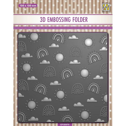 Nellie Snellen Rainbow 3D Embossing Folder | Cheshire Crafts