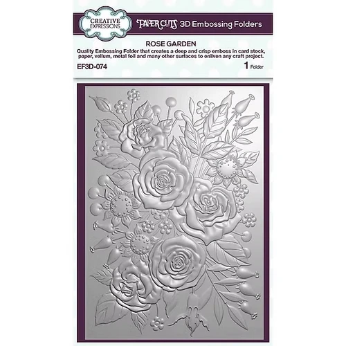 Creative Expressions Rose Garden (5 x 7) 3D Embossing Folder | Cheshire ...