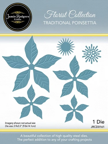 Jamie Rodgers Crafts Traditional Poinsettia Craft Die | Cheshire Crafts