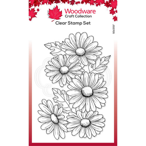 Woodware Five Daises Stamp | Cheshire Crafts