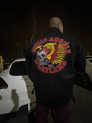 MEMBERS WORK JACKET 3/4 FRONT FACING DEATH HEAD | 81 Maryland Nomads
