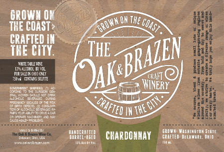 Chardonnay 750 ml Bottle | oakandbrazenwine