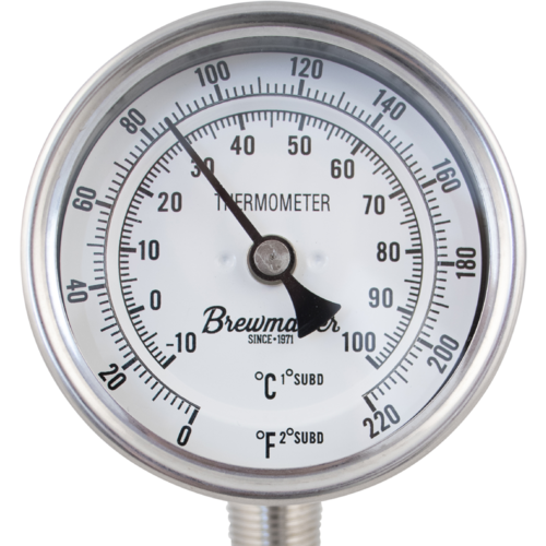 1/2" MPT Adjustable Angle Dial Thermometer | The Brew Store