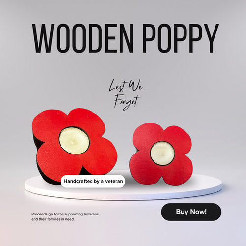 Red Poppy Tea Candle Holders | GVR