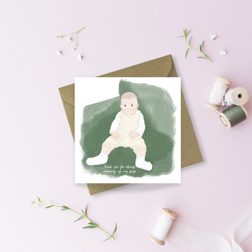 Thank you for always cleaning up my poop Greetings Card *FIND YOUR SKIN ...