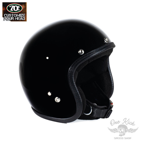70's Classic Helmet - Glossy Black - Medium | Onekick Speedshop