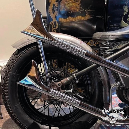Chop Works Ripple Fishtail Pipes - Chrome for 1-3/4' Headers | Onekick ...