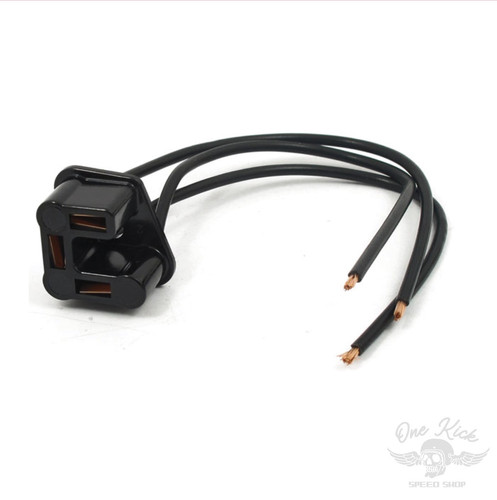 H4 Headlamp Wiring Plug, 3 Prong | Onekick Speedshop