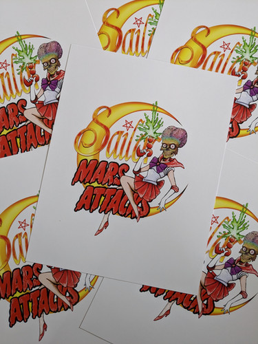 Sailor Mars Attack (print) | James Can Paint