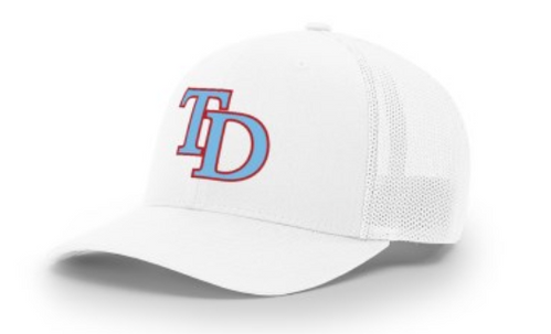 Solid White Mesh back Fitted Hat | Top Dog Performance