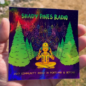 'Spaced Out' 12x12 Print + Sticker (by Ramin Nazer) | Shady Pines Radio