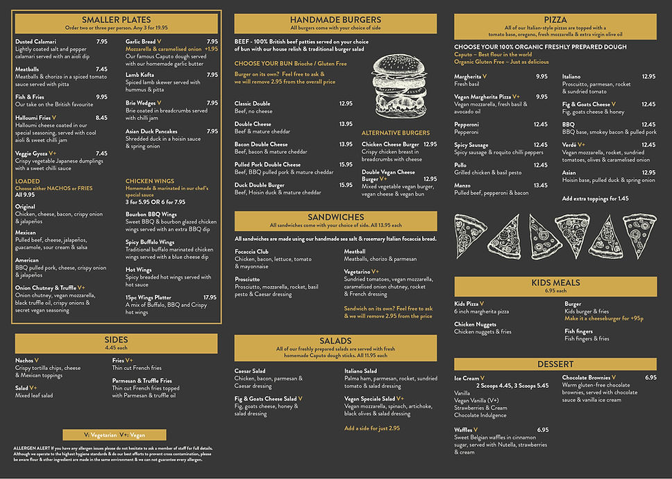 Menus | The Old Post Office