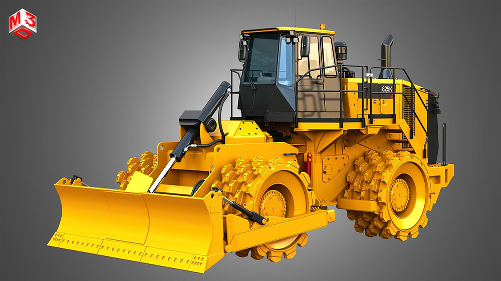 825K - Soil compactor 3D model