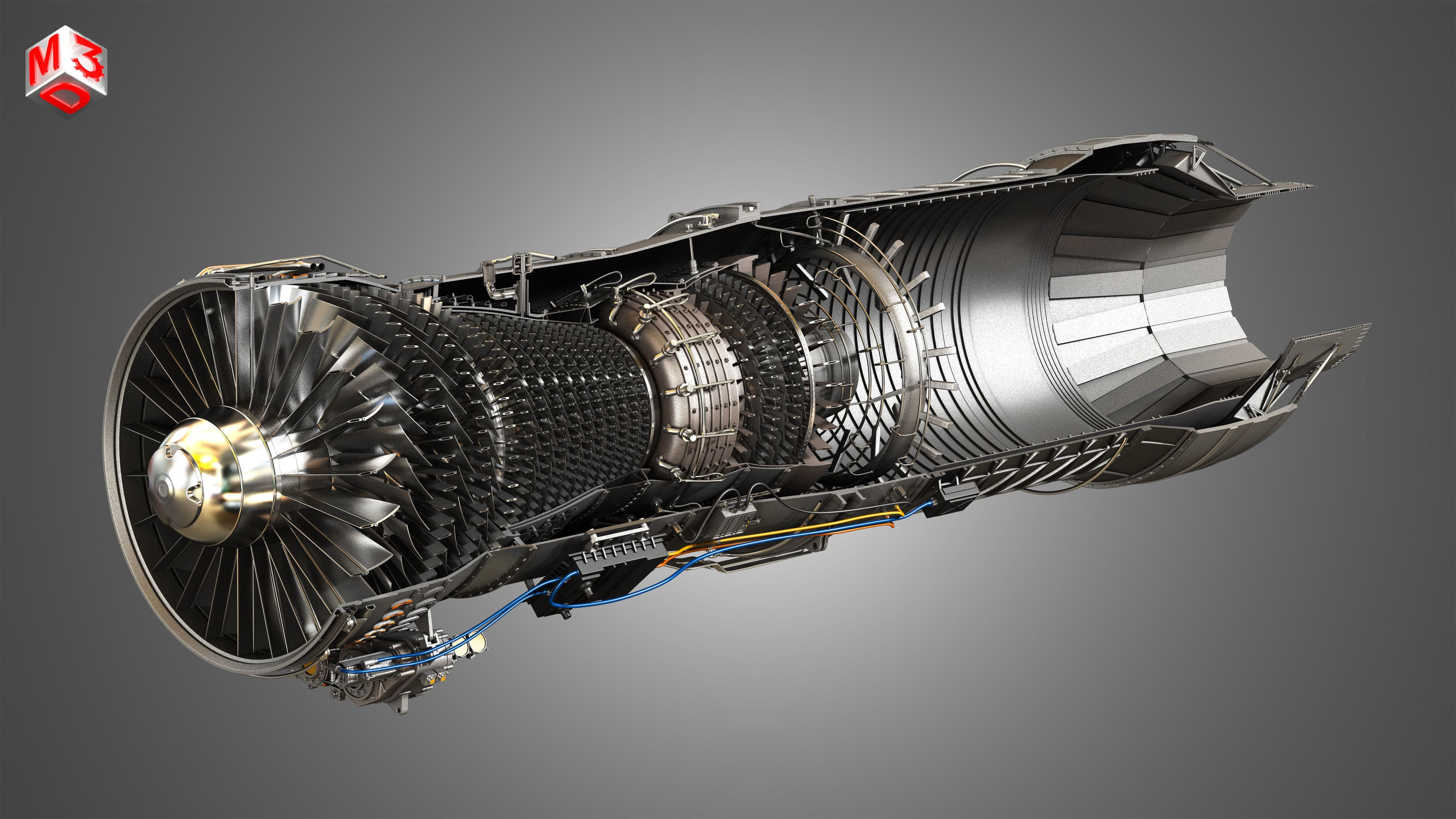 F100 - PW - 220 Turbofan Engine - Cutaway