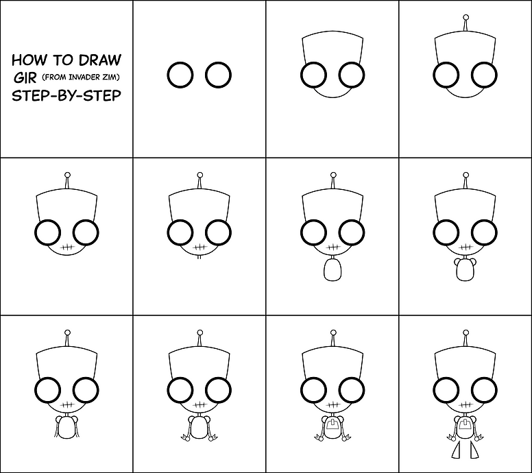 How to Draw Gir: Diagrams | Mysite
