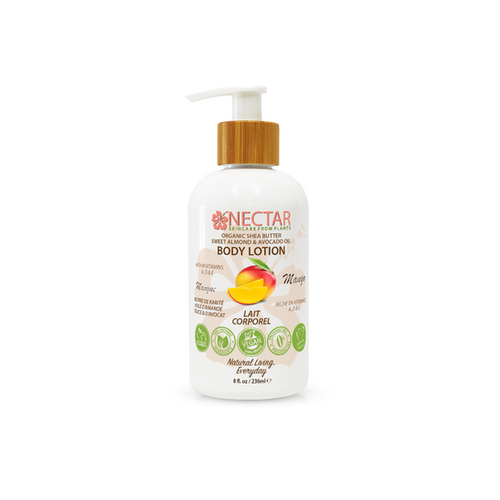Mango - Body Lotion w/ Organic Shea Butter, Sweet Almond & Avocado Oil ...