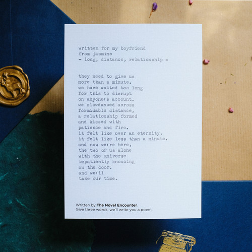 Give 3 Words, Get a Custom Poem | thenovelencounter
