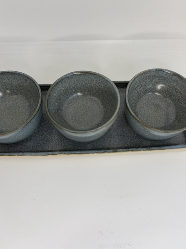 Tapas-fad med 3 skåle | LH Keramik