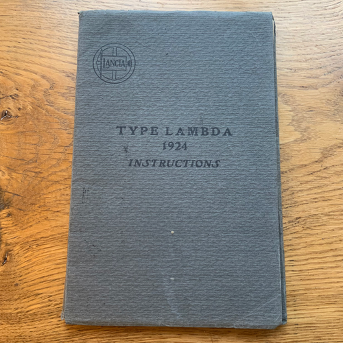 Lancia Lambda Instruction Manual in French | Phoenix Green Garage