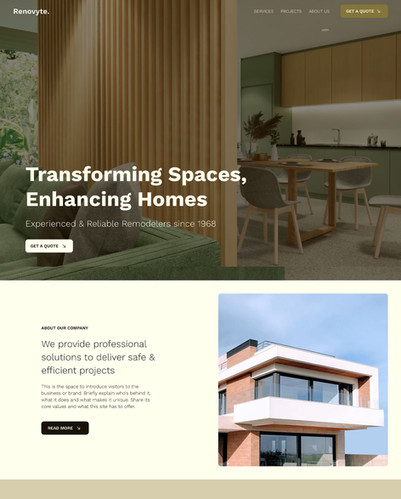 Home Remodeling Services | Wix Studio Website Template | SKS Creative