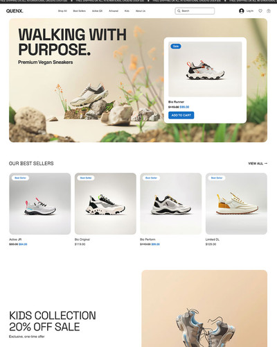 Shoe Store | Wix Studio Website Template | SKS Creative