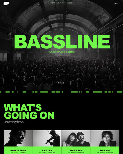 Music Event Venue | Wix Studio Website Template | SKS Creative