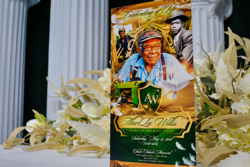 Large Tri-Fold Tribute Programs Design (100 Programs) | Everglades Tributes