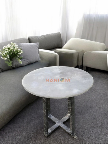Elegant White Quartz Round Table for Modern Spaces